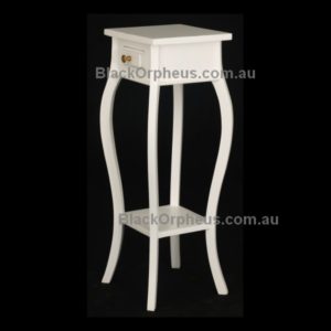 1 Drawer Cabriole Leg Plant Stand - Black Orpheus Emporium
