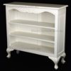 Small Low Bookcase French Provincial White - Black Orpheus Emporium