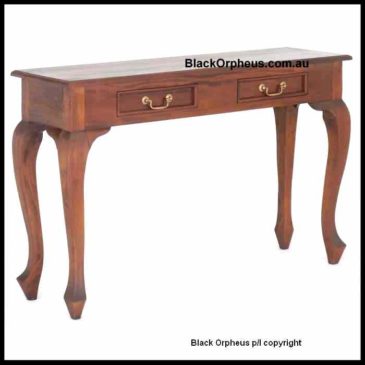 Hall Table Timber W120xD35cm - Black Orpheus Emporium